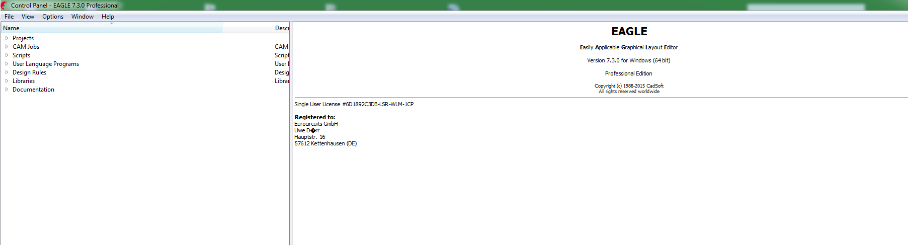 EAGLE 6 és 7 - Vezérlőpult bemutatása - Eurocircuits
